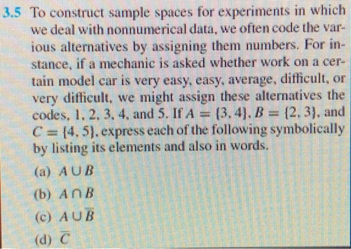 Solved 5 To construct sample spaces for experiments in which | Chegg.com