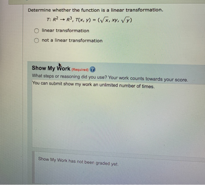 Solved Determine whether the function is a linear | Chegg.com