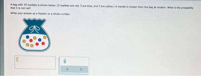 Solved A bag with 10 marbles is shown below, ( 3 marbles are | Chegg.com
