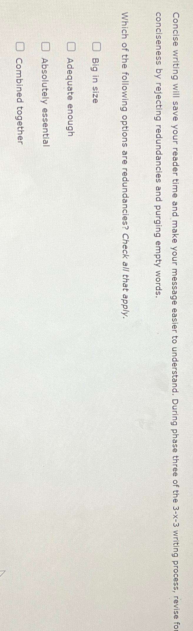 Solved Concise writing will save your reader time and make | Chegg.com