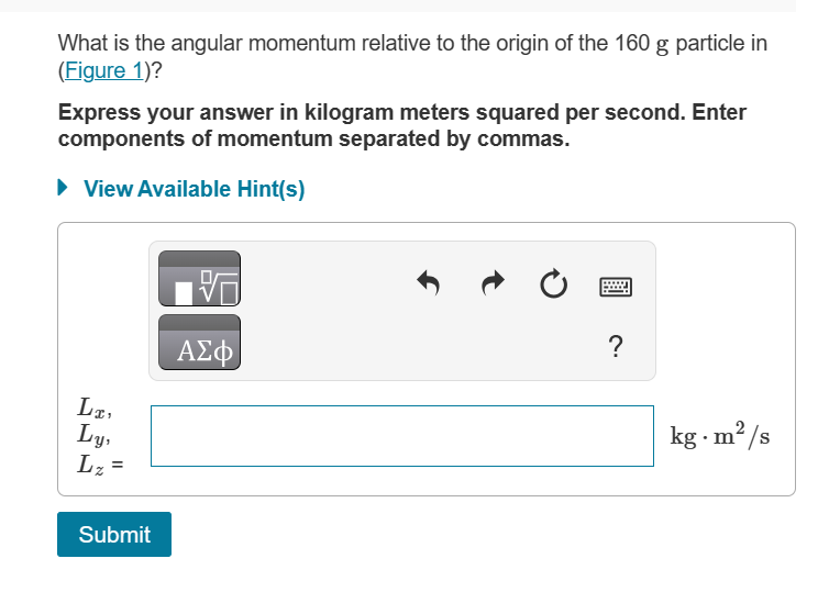 Solved What is the angular momentum relative to the origin | Chegg.com