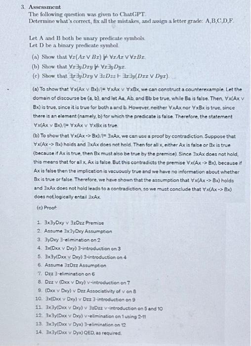 Solved The following question was given to ChatGPT Determine | Chegg.com