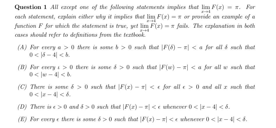 Solved Question 1 All except one of the following statements | Chegg.com