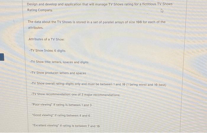Design and develop and application that will manage | Chegg.com