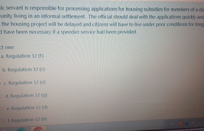 Solved ic servant is responsible for processing applications | Chegg.com