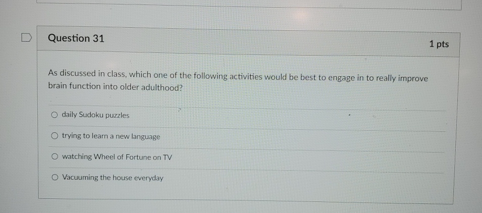 Solved Question 311 ﻿ptsAs discussed in class, which one of | Chegg.com