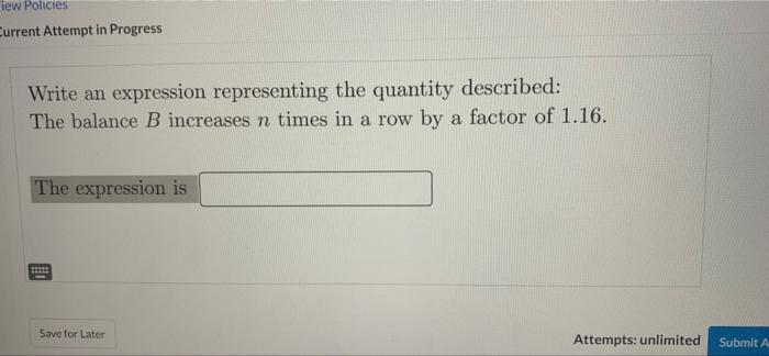 Solved lew Policies Current Attempt in Progress Write an | Chegg.com