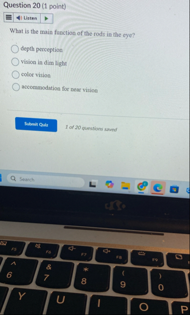 Solved Question 20 (1 ﻿point)What is the main function of | Chegg.com