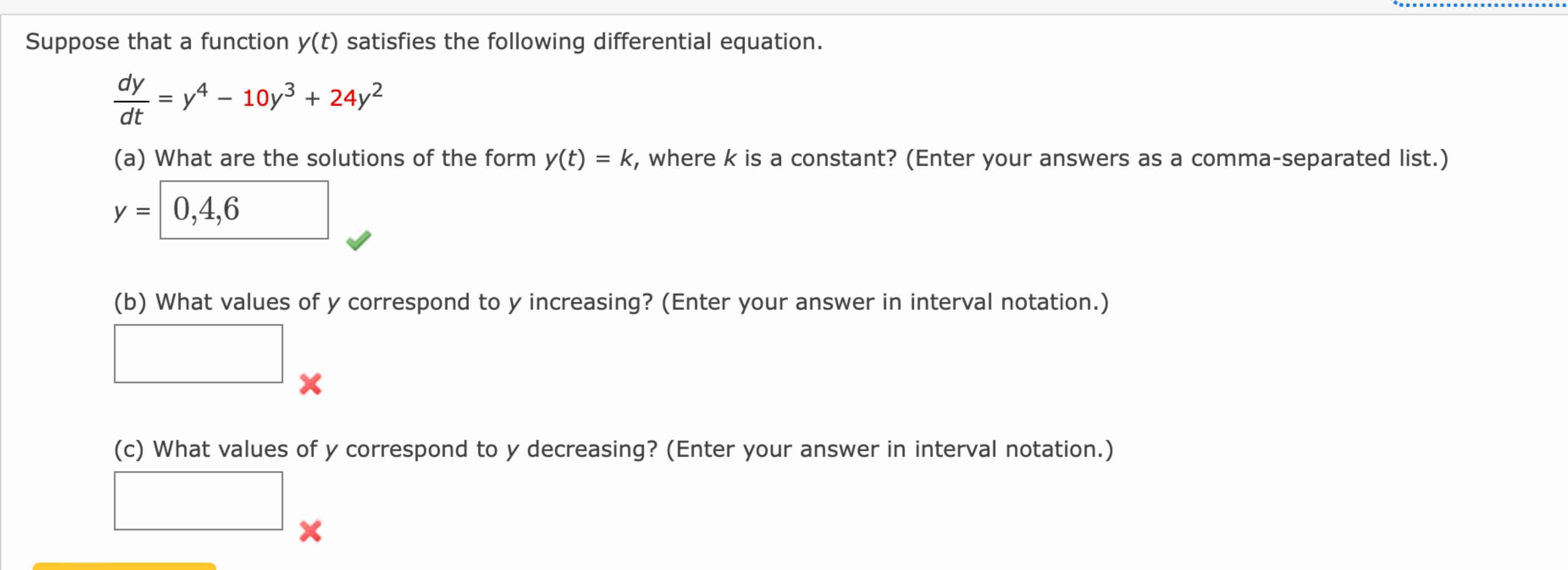 Solved Suppose that a function y(t) ﻿satisfies the following | Chegg.com