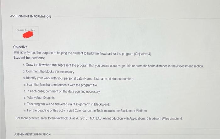 Solved Assignment Information Points Possible 1 Objective 