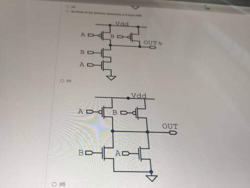 Solved Which of the proposed schemes represente 2 input AND | Chegg.com