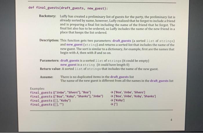 Solved Functions The signature of each function is provided | Chegg.com