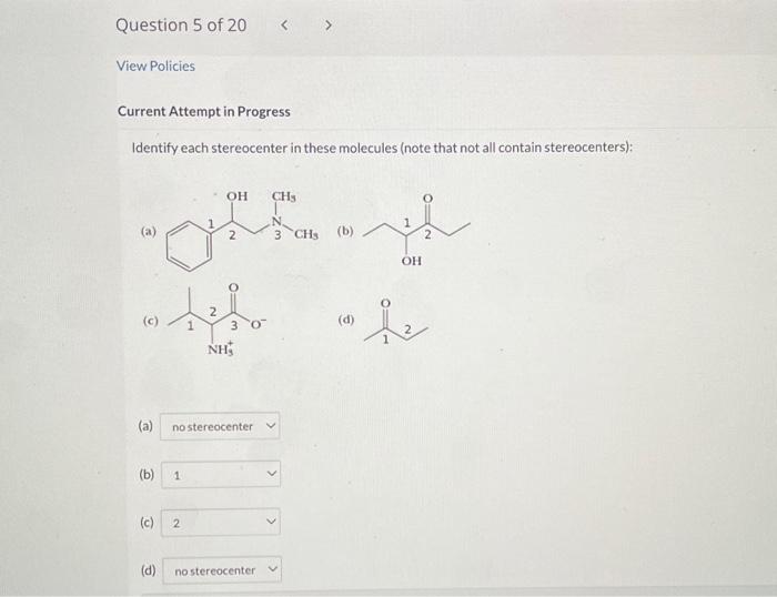 Solved Identify each stereocenter in these molecules (note | Chegg.com
