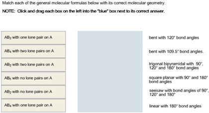 Solved Match each of the general molecular formulas below | Chegg.com
