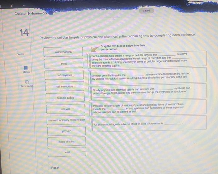Solved Review the cellular targets of physical and chemical | Chegg.com