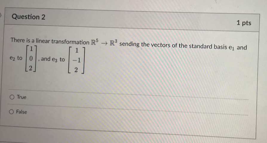 Solved there is a linear map from R^5 ﻿to R^3Question 2There | Chegg.com