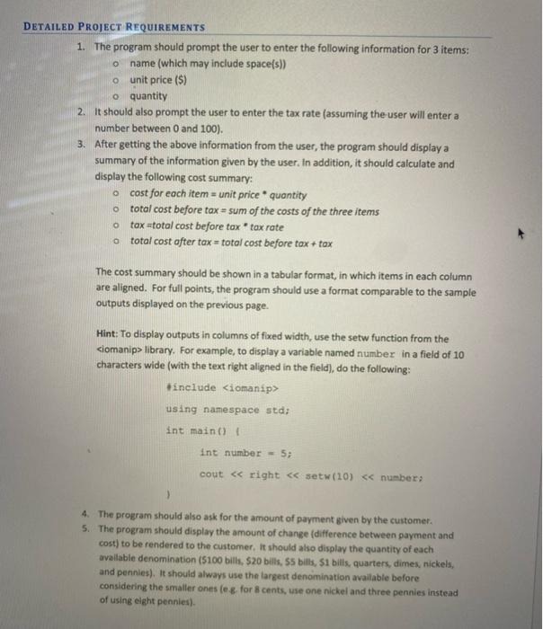 Solved Special note: using loops, arrays/vector, functions, | Chegg.com