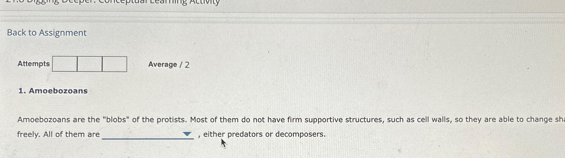 Solved Amoebozoans are the "blobs" of the protists. Most of | Chegg.com