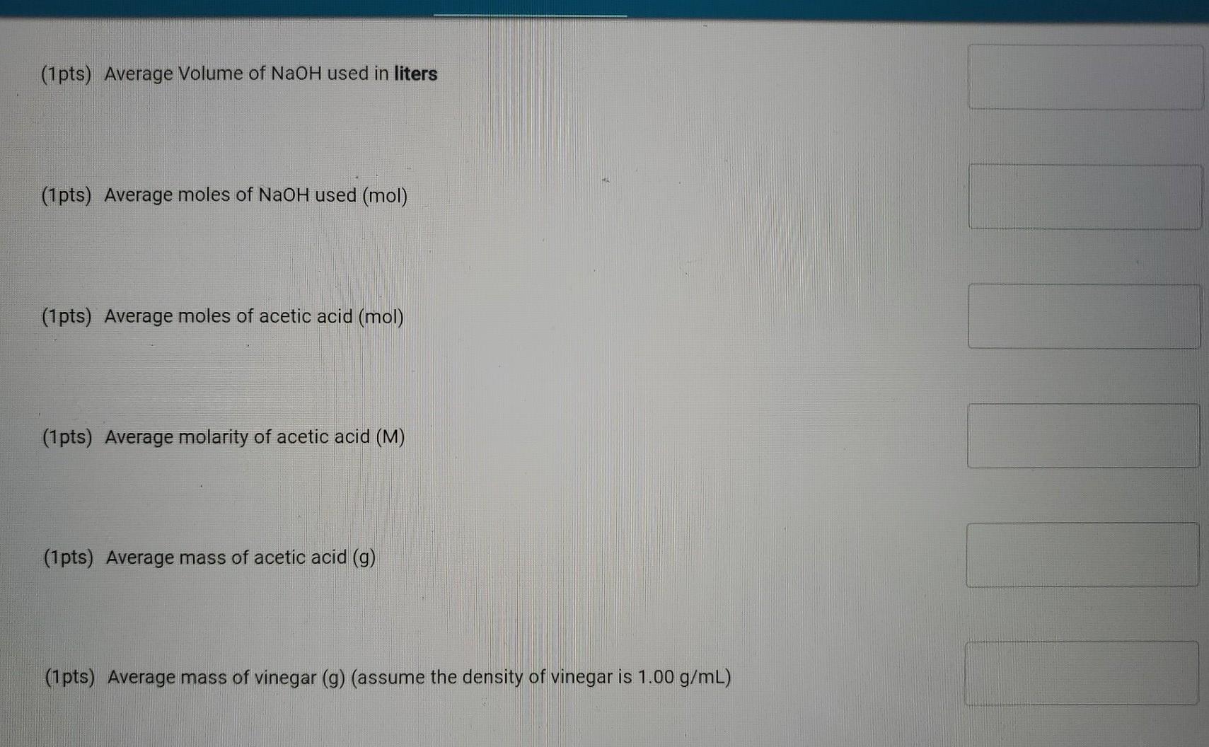 Solved (16pts) Titration Table view List view Table 2. | Chegg.com