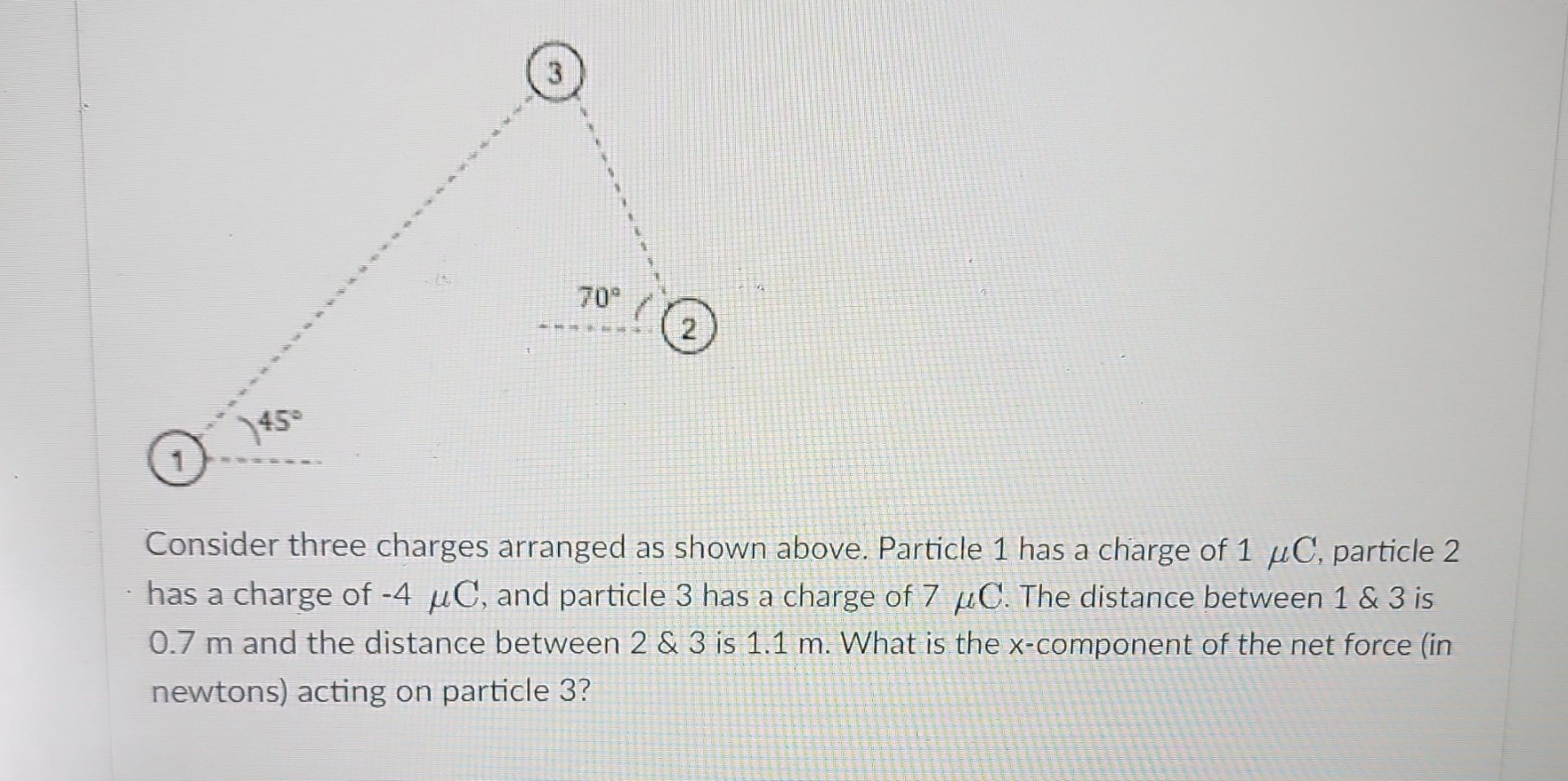 Consider three charges arranged as shown above. | Chegg.com Consider three charges arranged as shown above. | Chegg.com