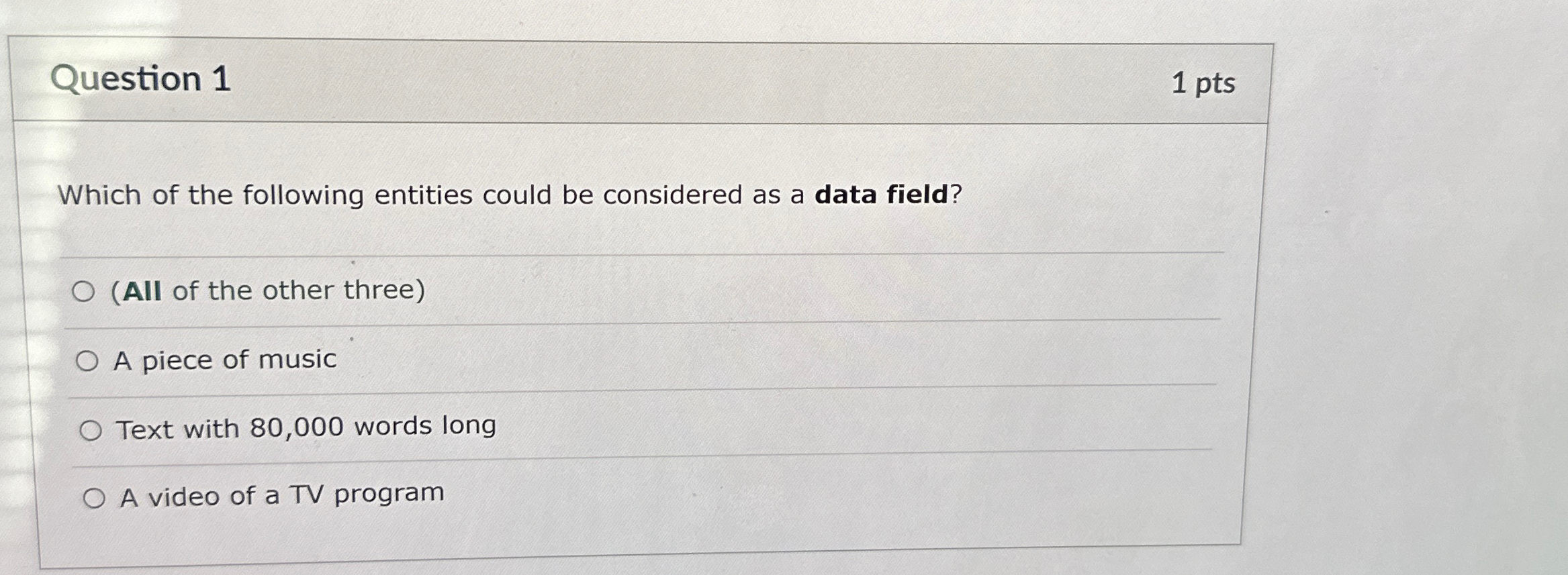 Solved Question 11ptsWhich of the following entities could | Chegg.com
