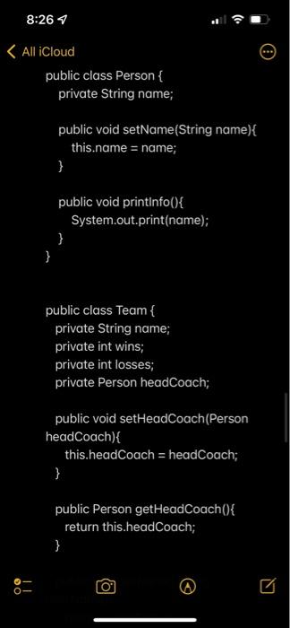 Solved Question 3 You Are Given A Java Class Person And 