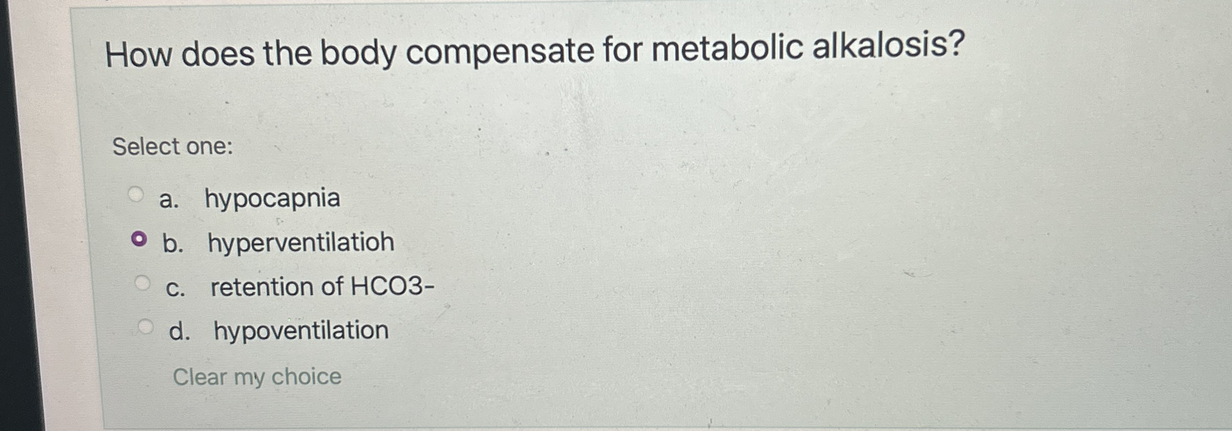 Solved How does the body compensate for metabolic | Chegg.com