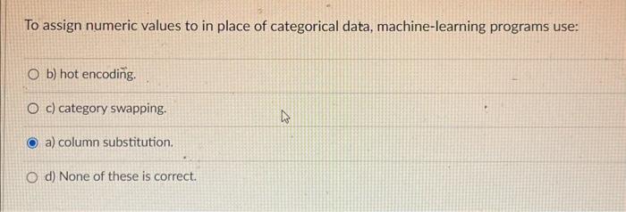 Solved To assign numeric values to in place of categorical | Chegg.com