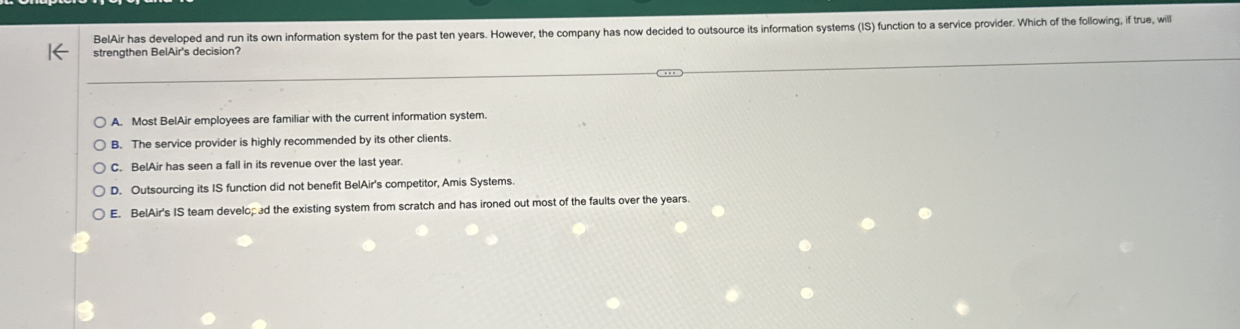 Solved q, ﻿refers to precautions taken to keep all aspects | Chegg.com