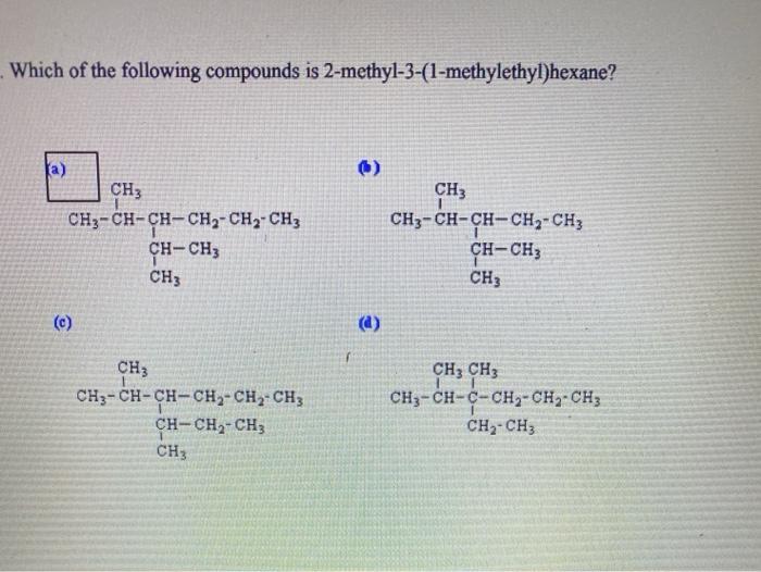 Solved Which of the following compounds is | Chegg.com