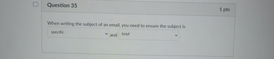 Solved Question 351 ﻿ptsWhen writing the subject of an | Chegg.com