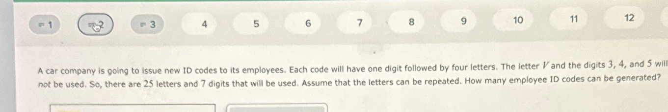 Solved A car company is going to issue new ID codes to its | Chegg.com