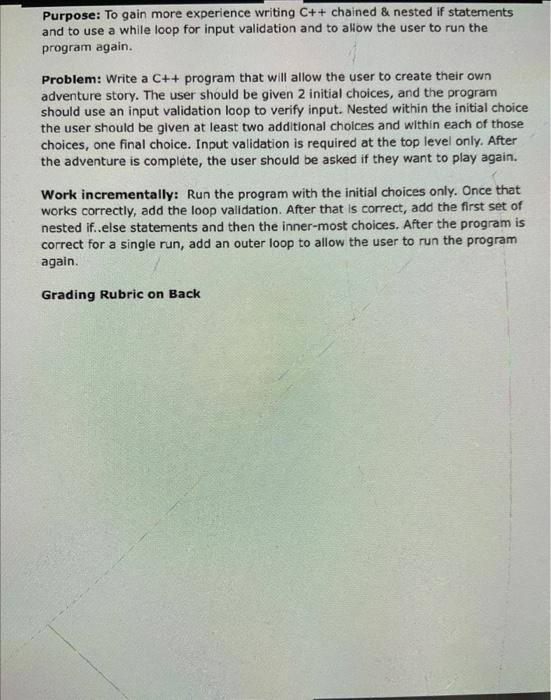 Solved Purpose: To gain more experience writing C++ chained | Chegg.com