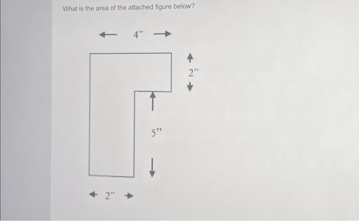 Solved What is the area of the attached figure below? ← +2" | Chegg.com