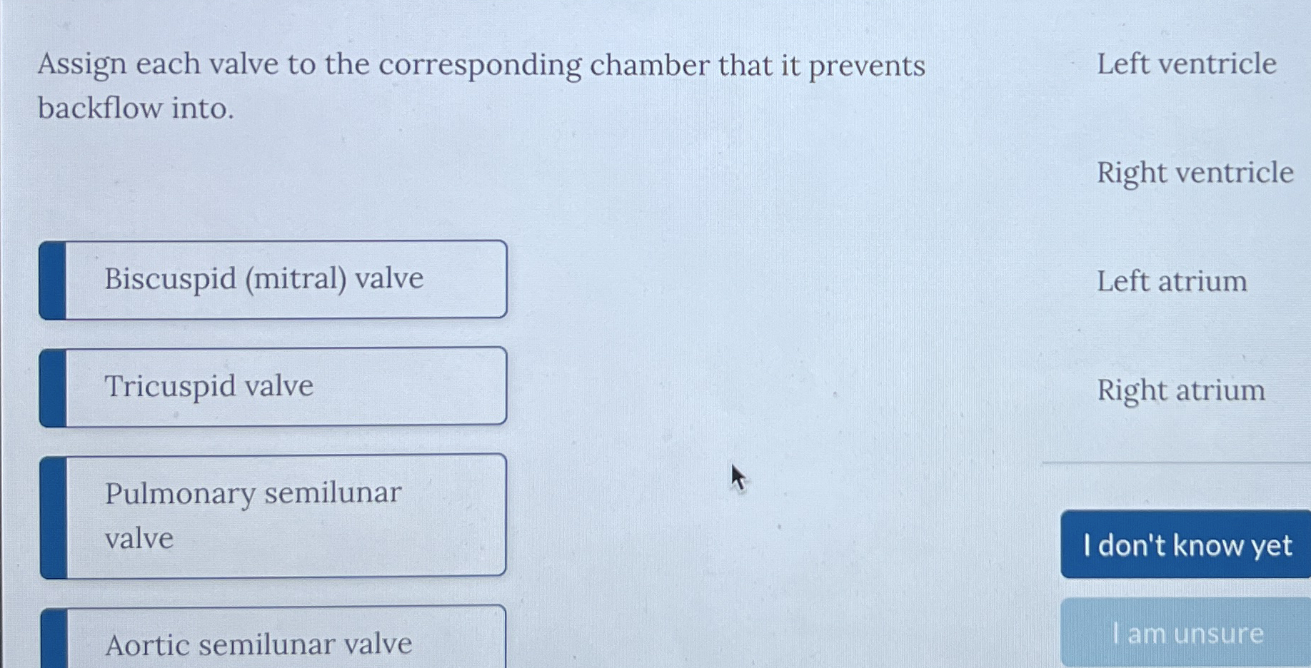 High Quality SOLUTION Assign each valve to the corresponding chamber that | Chegg.com