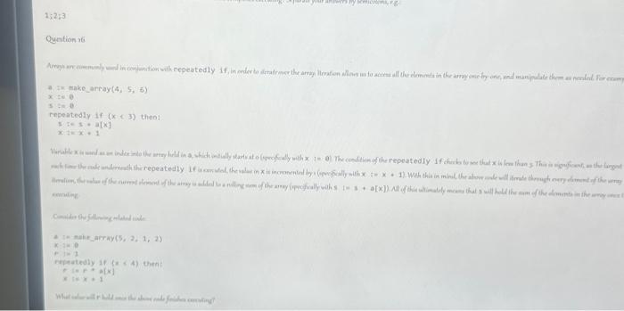 Solved Quntion x6 a tw make_array (4,5;,5) x tai repeatedly | Chegg.com
