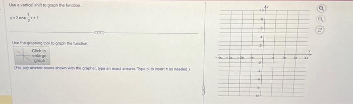 Solved Use a vertical shift to graoh the function. | Chegg.com