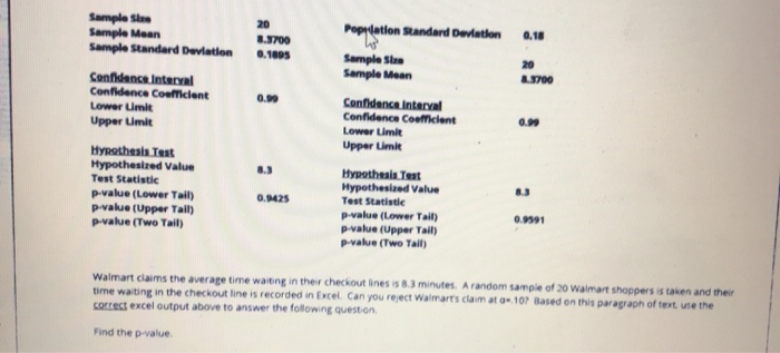 Sample Sira Sample Mean Sample Standard Davlation | Chegg.com