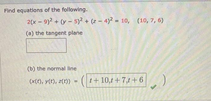 Solved Find equations of the following. | Chegg.com