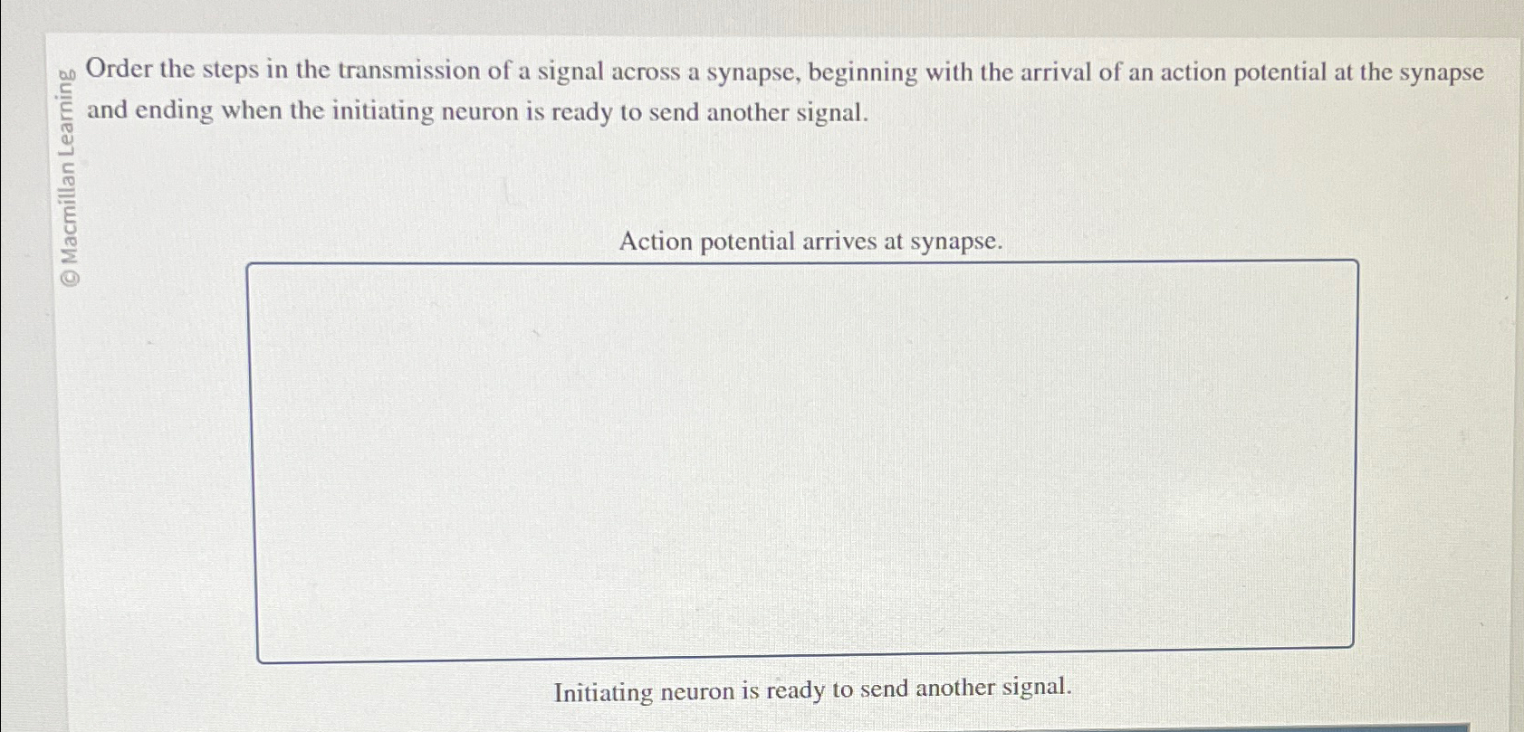 Solved Order the steps in the transmission of a signal | Chegg.com