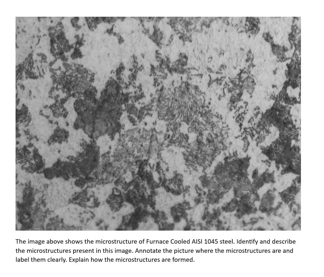 Solved The image above shows the microstructure of Furnace | Chegg.com