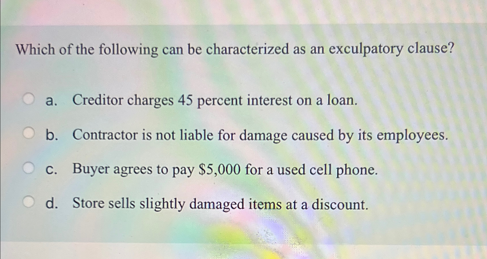 Solved Which of the following can be characterized as an | Chegg.com