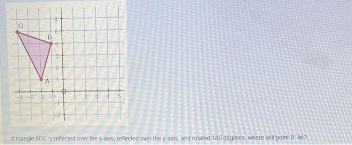 Solved 5 B А -43 if triangle ABC is reflected over the | Chegg.com