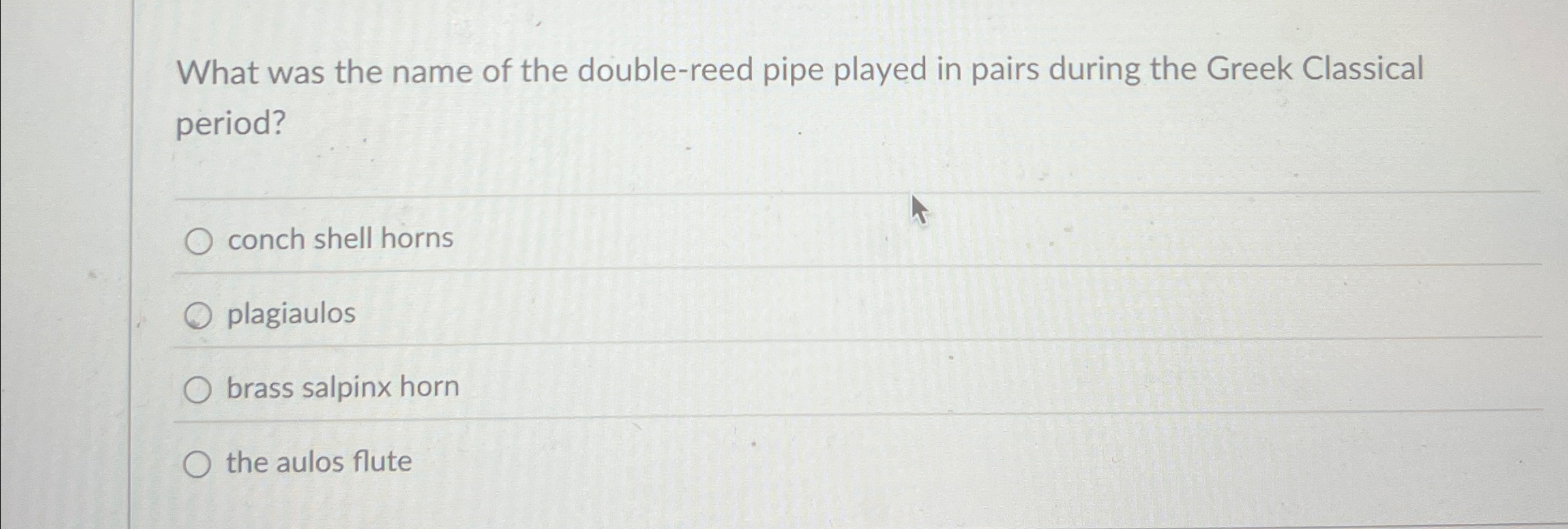 High Quality SOLUTION What was the name of the double-reed pipe played ...