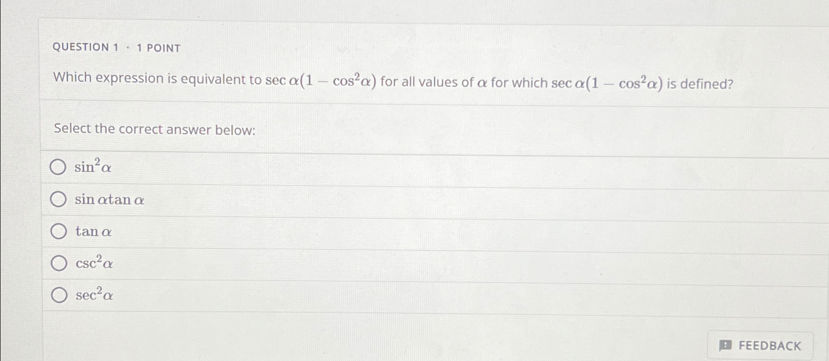 Solved QUESTION 1 - 1 POINTWhich expression is equivalent | Chegg.com Solved QUESTION 1 - 1 POINTWhich expression is equivalent | Chegg.com