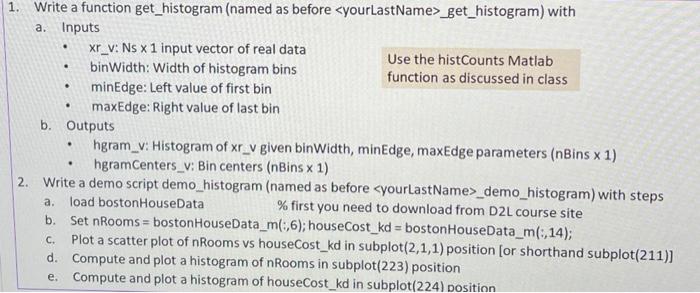 Solved 1. Write a function get_histogram (named as before | Chegg.com