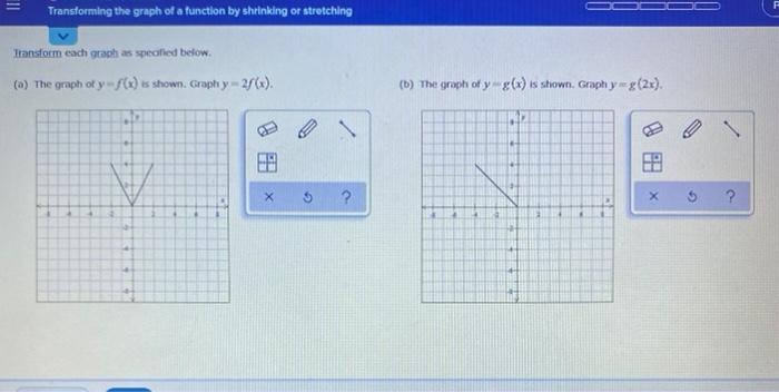 Solved Transforming the graph of a function by shrinking or | Chegg.com