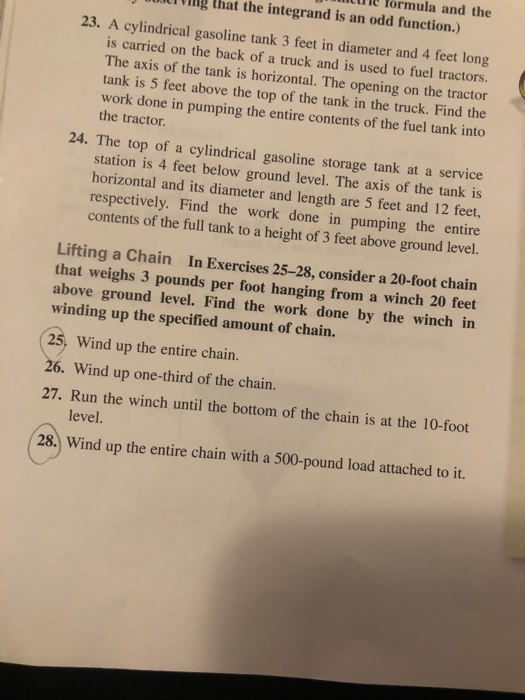 Solved formula and the that the integrand is an odd | Chegg.com