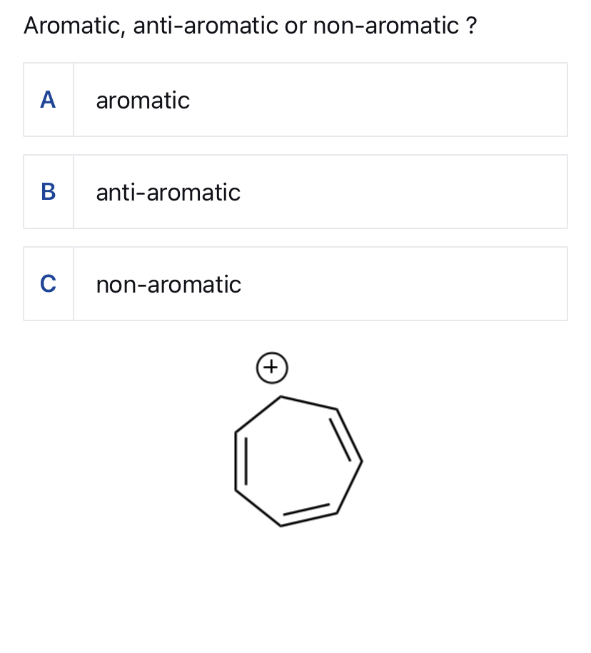 Solved Aromatic, anti-aromatic or non-aromatic?1B | Chegg.com