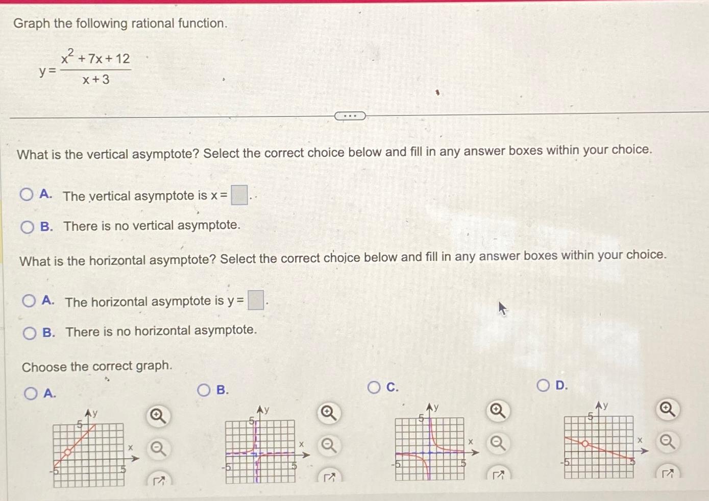 Solved Graph the following rational | Chegg.com